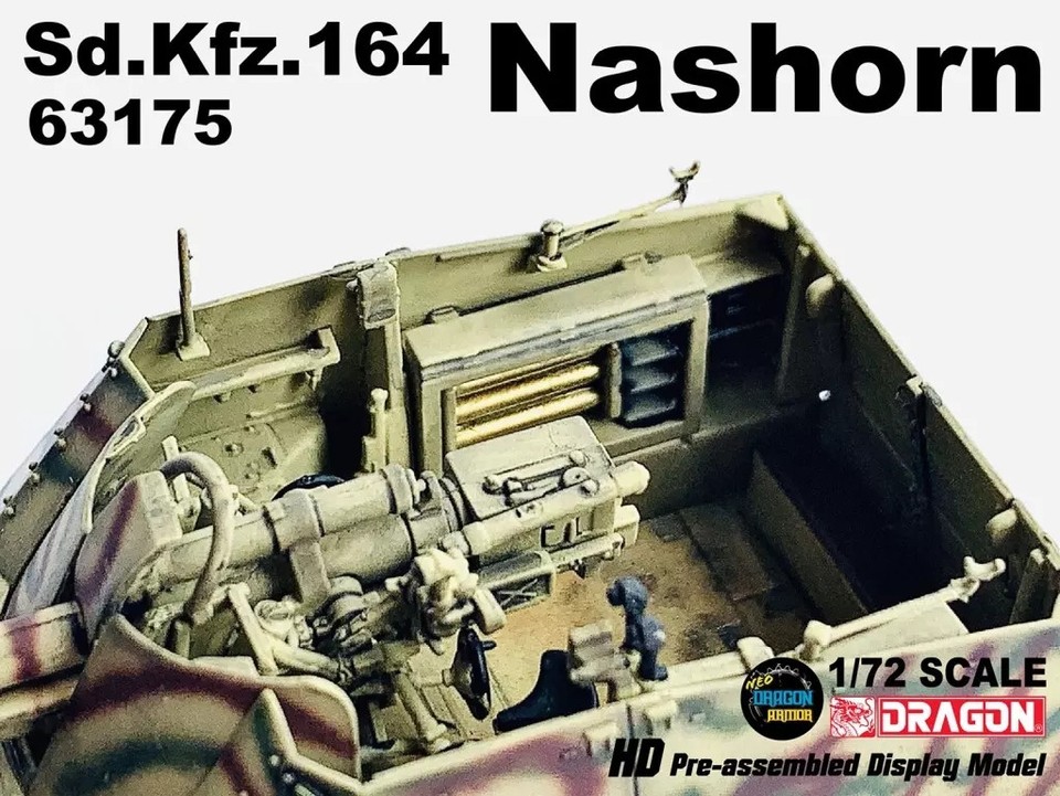 1/72 SdKfz 164 Nashorn Stripe Camo German Tank Destroyer DRR63175 | eBay
