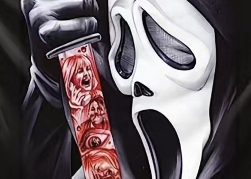 Scream Movie Wall Tapestry 59” X 51” White Black Red Velveteen Feel ...