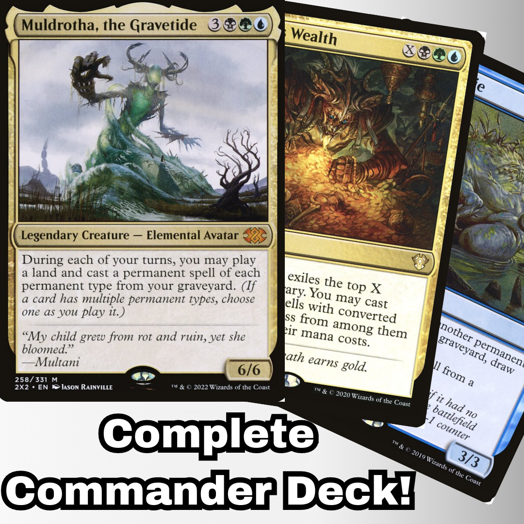 MTG Commander EDH Muldrotha, the Gravetide 100 Cards Custom Deck Sultai ...