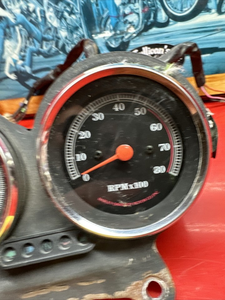 Harley 1994 Dyna Convertible Gauge Dual Speedo Speedometer Tach ...