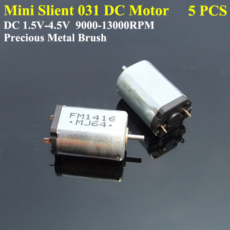 5PCS DC 1.5V 3V 4.5V 13000RPM High Speed Slient Micro Mini Motor Hobby ...