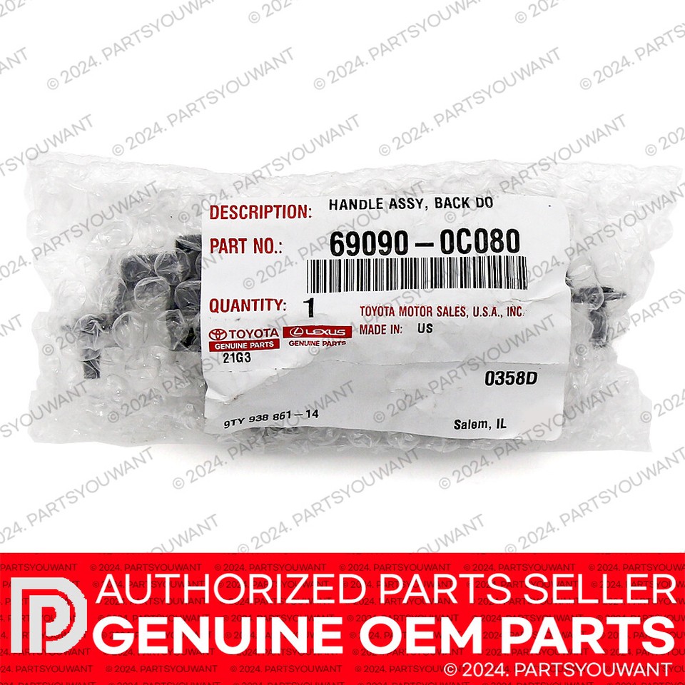 GENUINE Toyota Sienna / Sequoia OEM Rear Door Latch Tailgate Handle ...