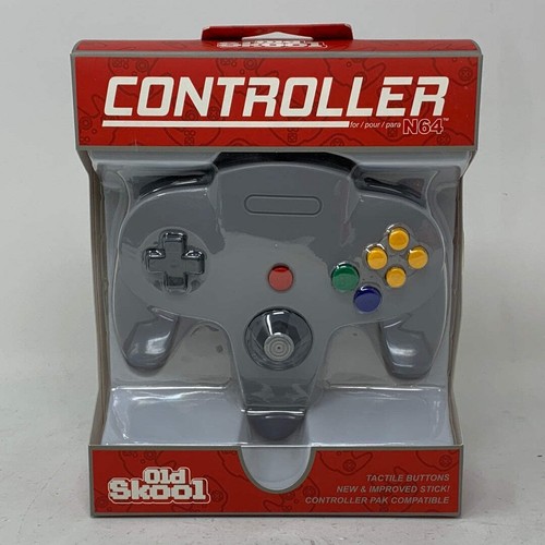New Old Skool Nintendo 64 N64 Wired Controller Gray | eBay