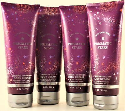 QTY 4 - Bath & Body Works PRISMATIC STARS Body Cream Lotion Moisturizer ...