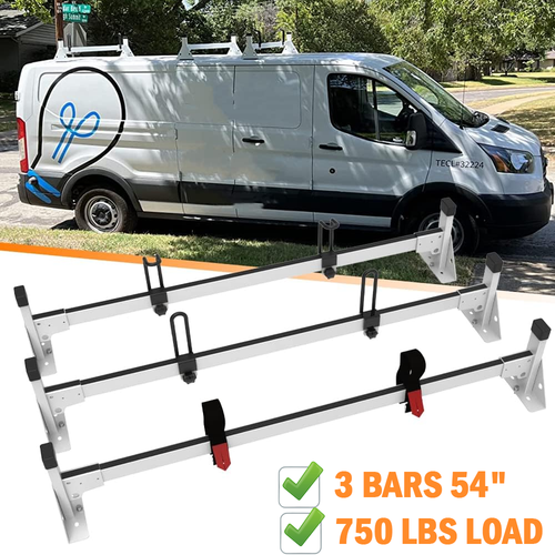 BESTERYUS 3 Bar Ladder Roof Racks For Ford Transit 150 250 350 Cargo ...