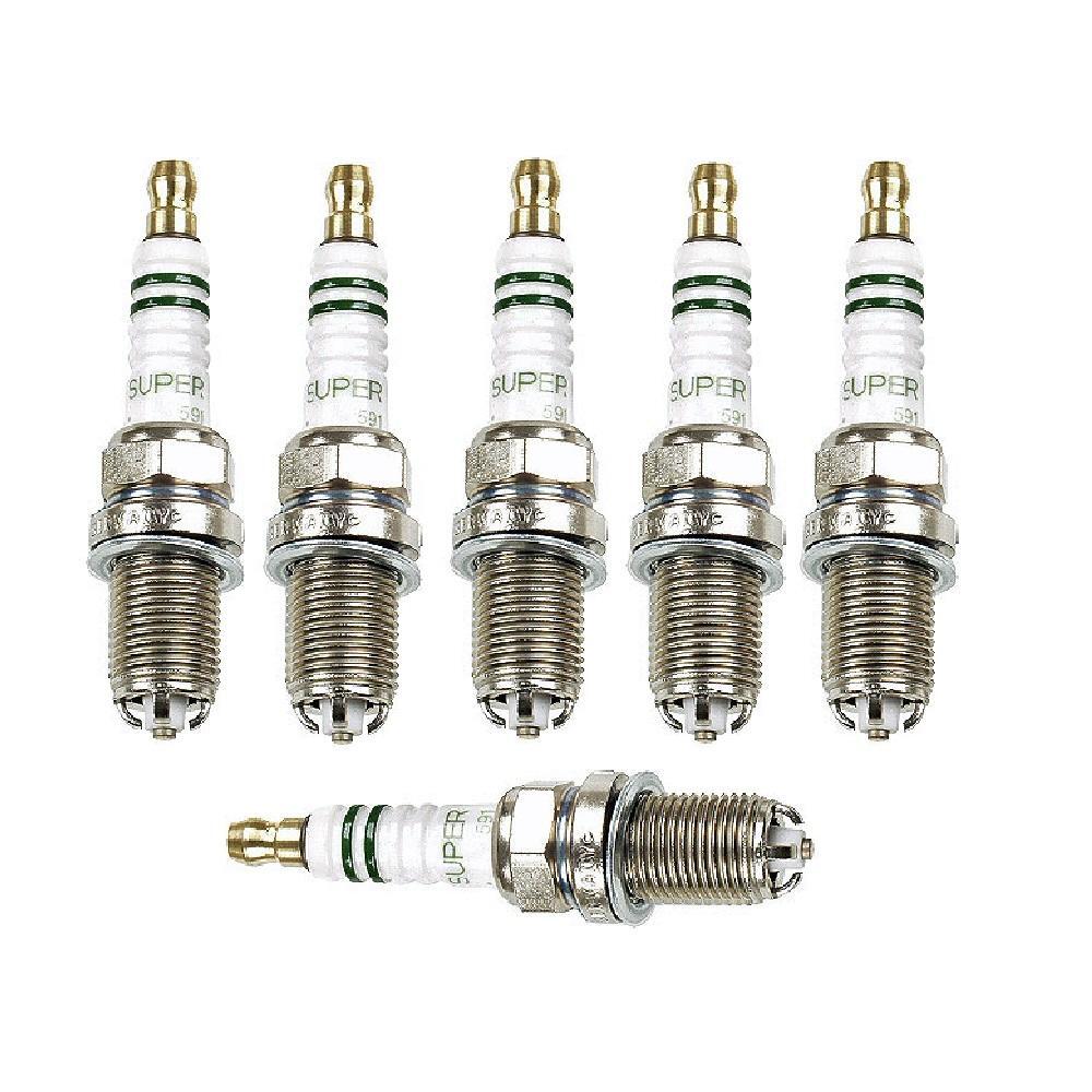 Bosch Super Plus Nickel Set of 6 Spark Plugs For BMW E36 VW Passat ...