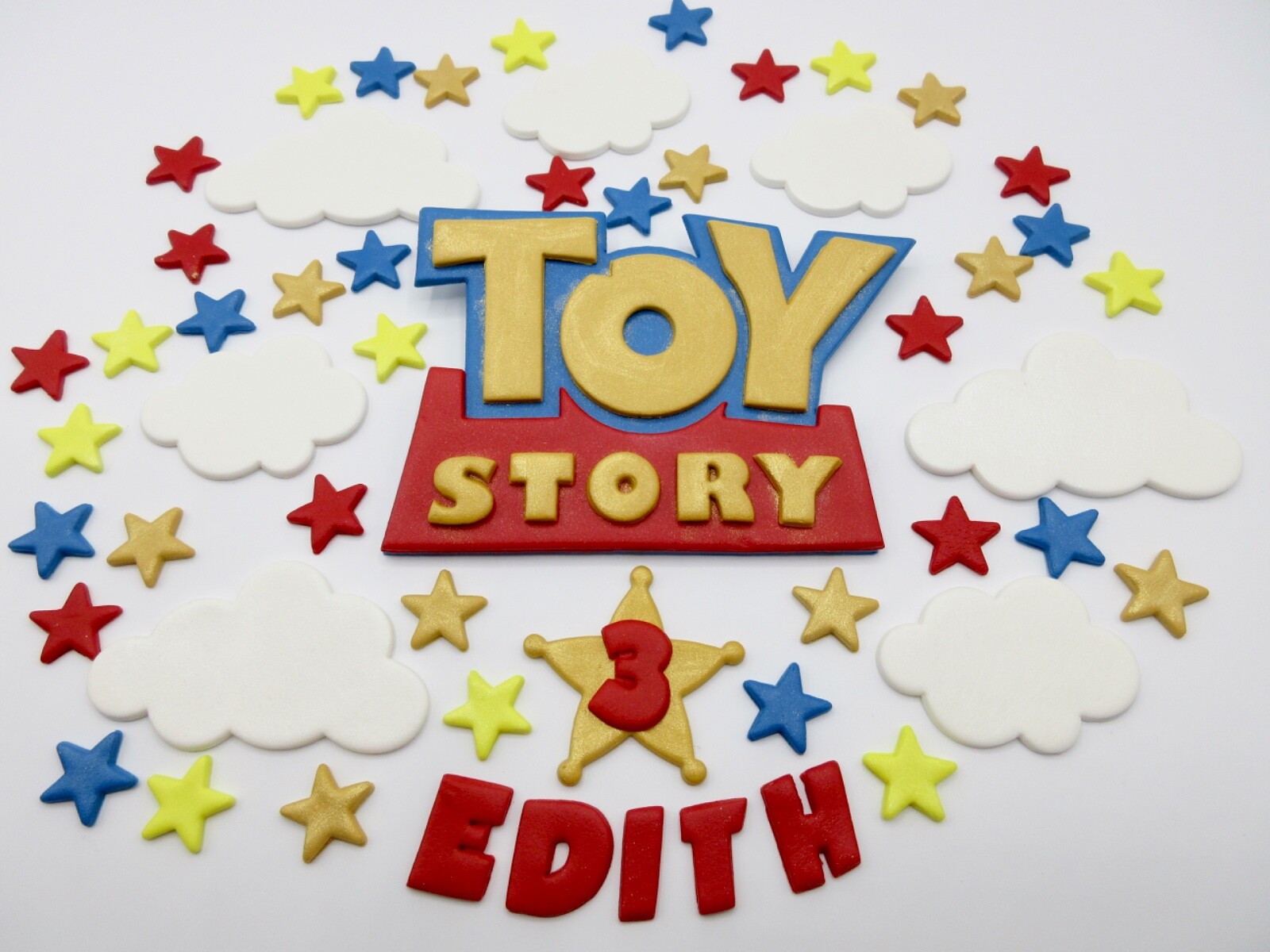 Toy Story Logo cake topper, edible fondant, personalised. Handmade to ...