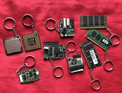 RAM computer keyring, Upcycled recycled. Unique gamer gift CPU ...