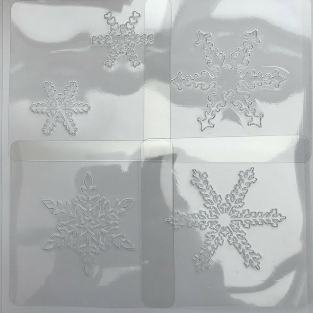 Culpitt Cake Star 3 SNOWFLAKE CUTTERS and 4 TEXTURE Mats Sugarcraft Art ...