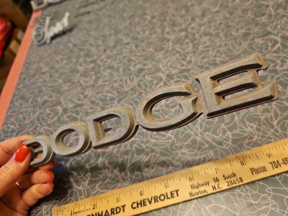 Vintage 1960's? DODGE Truck Van? D100 Emblem Badge Nameplate OEM Part ...