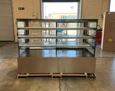 NEW 70" Dry Display Case Retail Showcase Bakery Donuts Bagels Pastry ...