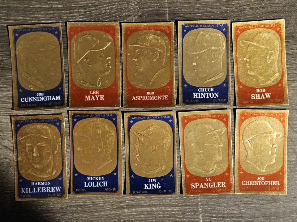 1965 Topps Embossed 72 Card Lot (Mantle, Aaron, Mays, Clemente) | eBay