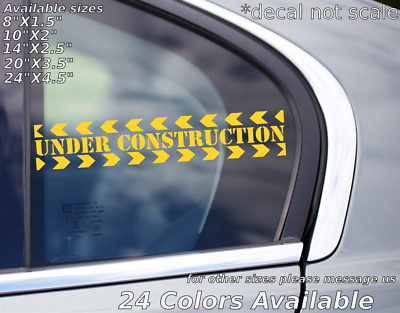 Custom Under construction decal sticker project car truck build racecar ...