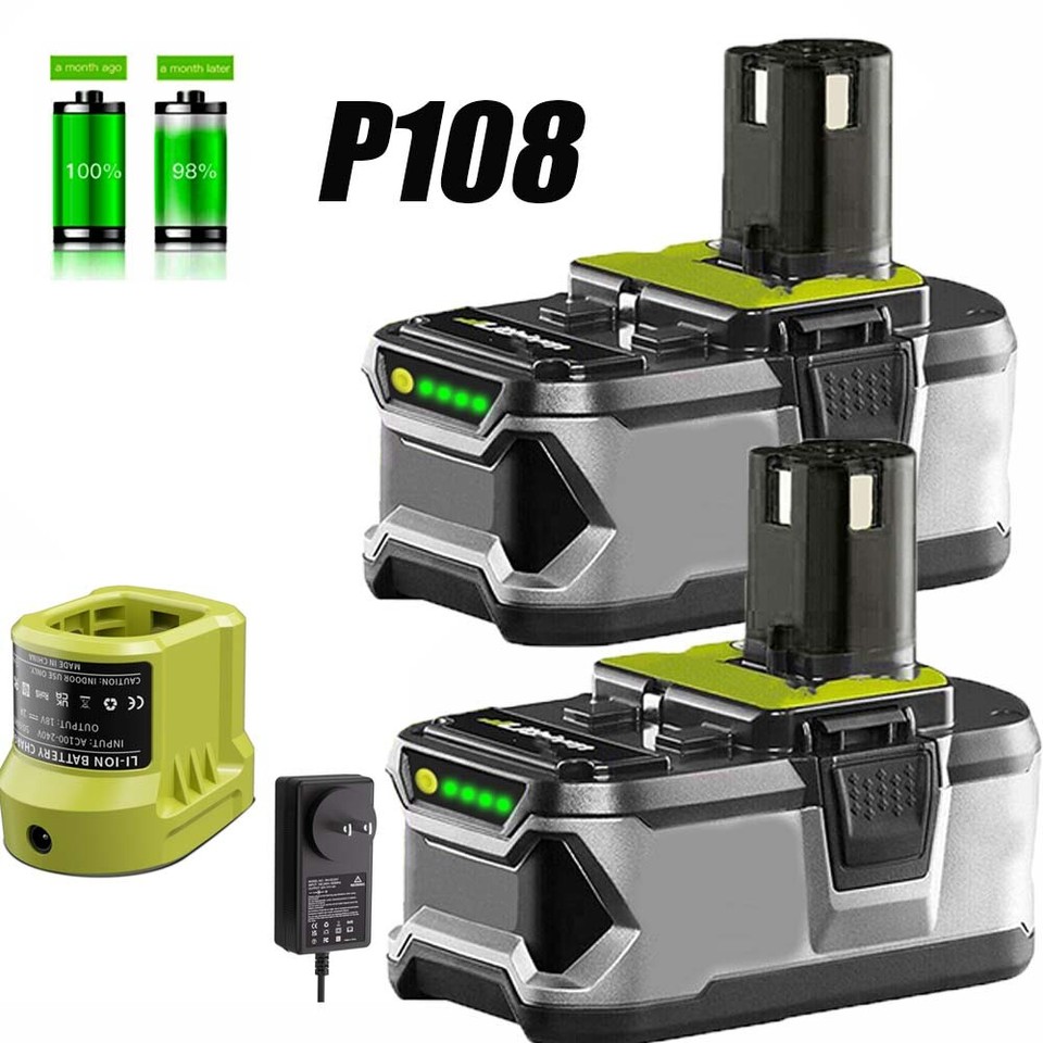 18V For RYOBI P108 ONE PLUS P105 P102 Lithium Battery High Capacity ...