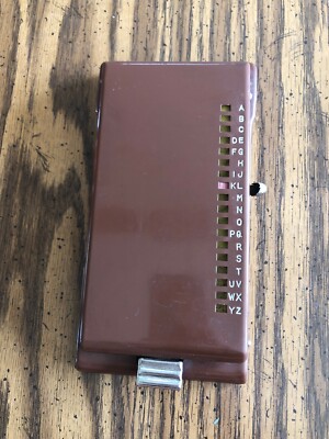Vintage BROWN Metal Address Book List Finder Directory | eBay
