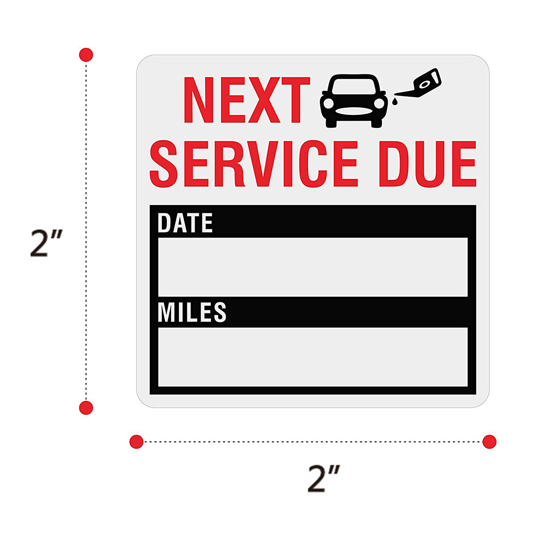 150PCS Car Oil Change Service Reminder Sticker Clear Lite Stock ...