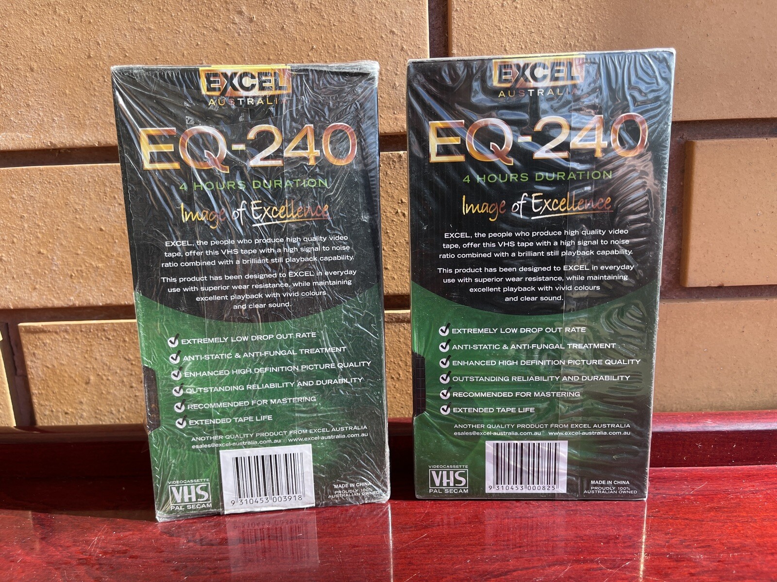2 x Blank Excel EQ-240, 4 Hour PAL VHS Tape Brand New & Sealed | eBay ...