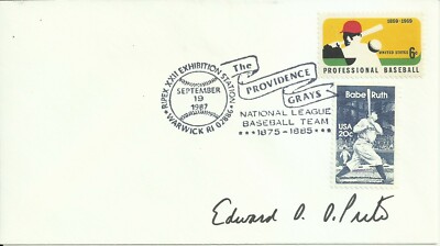 Edward D. DiPrete Governor of Rhode Island Autograph Signed Event ...