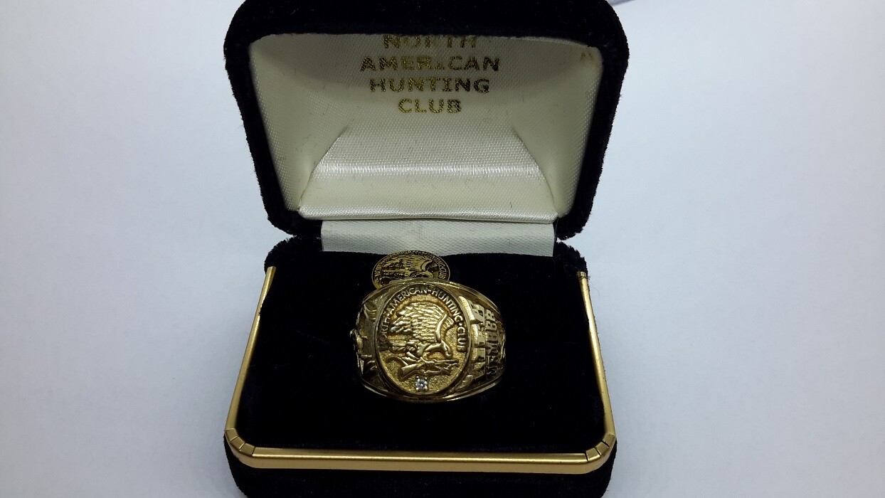 North American Hunting Club Life Member Ring Sterling Silver gold ...