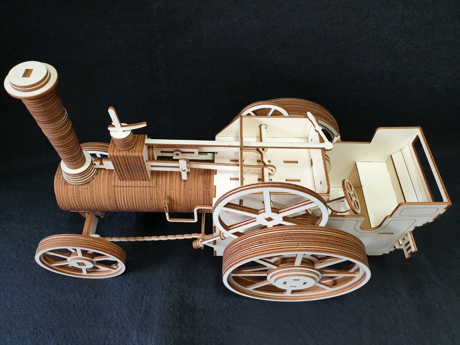 Laser Cut Wooden Traction Engine 3D Model/Puzzle Kit | eBay UK