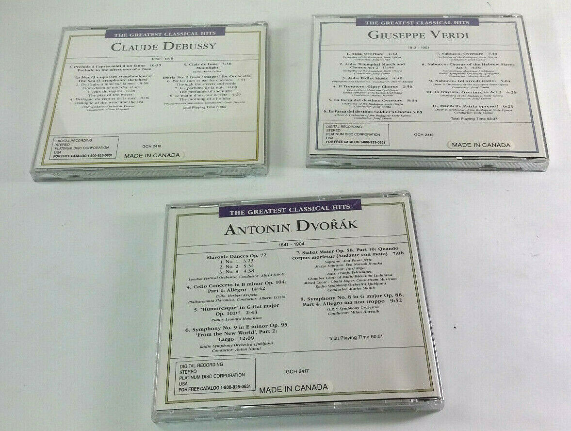 The Greatest Classical Hits 6 CD Set Ravel Schumann Rossini Dvorak ...