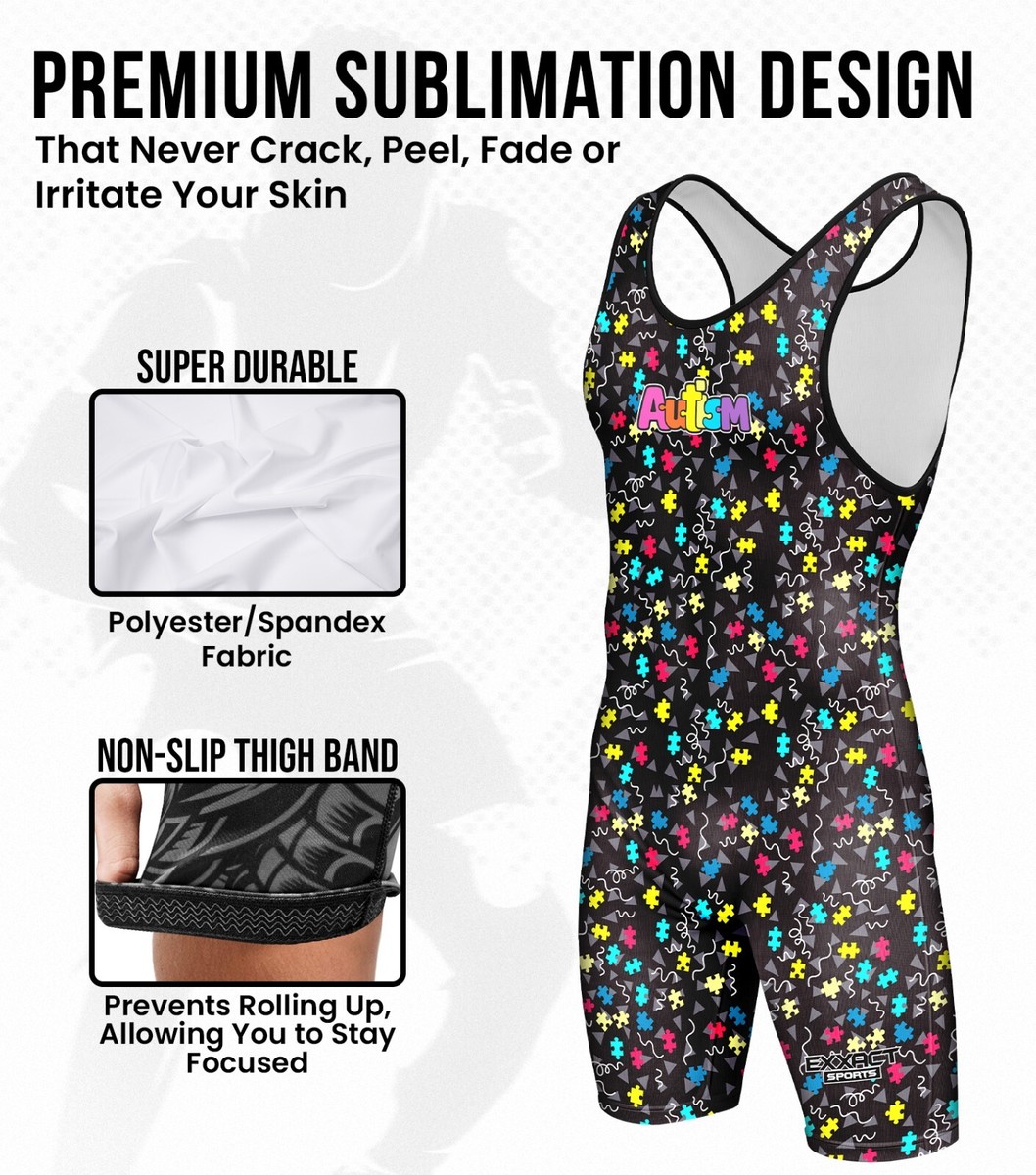 Compression Fit Singlet Exxact Sports Men's Wrestling Singlet - High ...