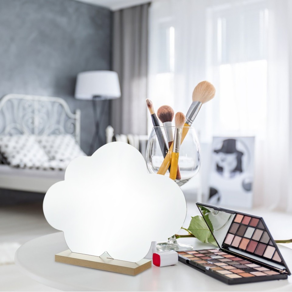 Decorative Table Mirror Wave-shaped Makeup Car Vanity Desktop Small ...