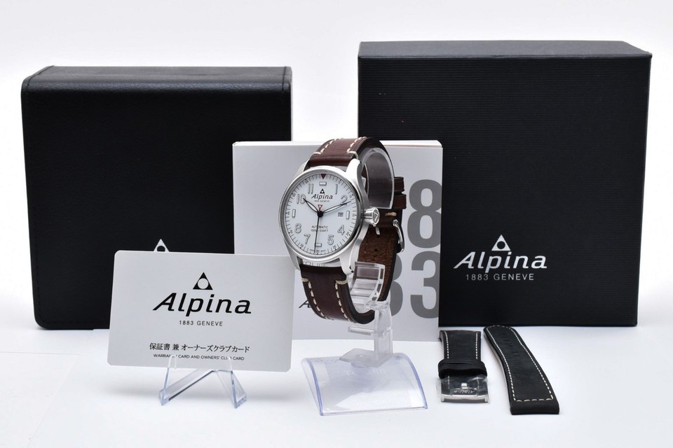 [Near MINT w/ Box] ALPINA Startimer AL-525X4TSP34/6 Pilot Automatic Men ...