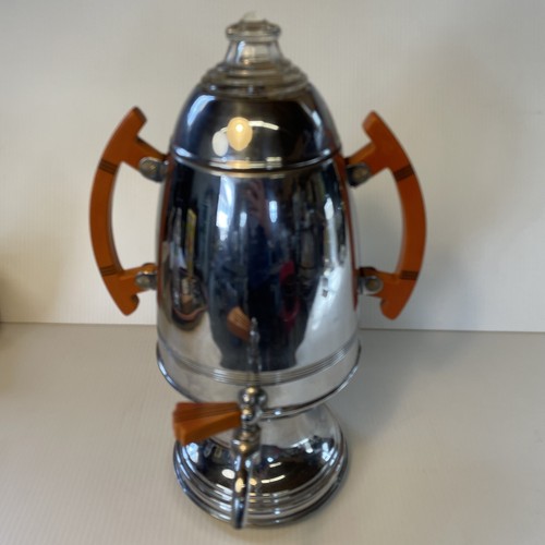 1930’s Antique Chrome Rocket Coffee Pot Deco Art Percolator Bakelite ...