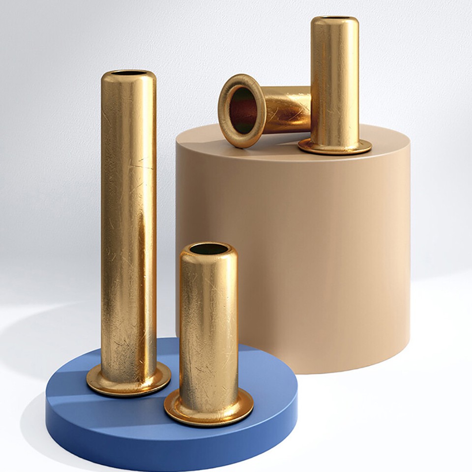 Brass Eyelet Hollow Tubular Rivets Leather Craft Grommet M0.9/1.3/1.5/1 ...