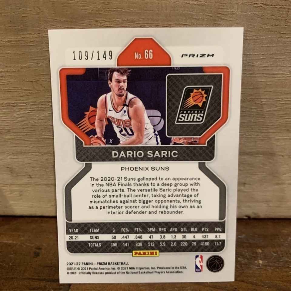 2021-22 Panini Prizm Purple Ice Prizm /149 Dario Saric #66 | eBay