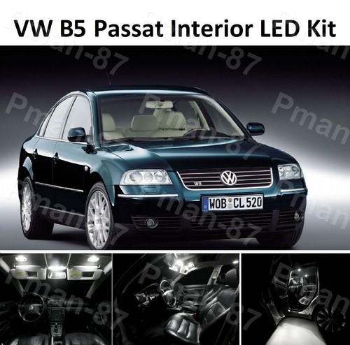 DELUXE VW Passat B5 1996 - 2005 PIECE WHITE INTERIOR UPGRADE LED LIGHT ...