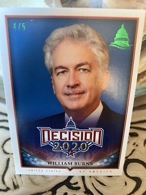 2020 DECISION WILLIAM BURNS "GREEN FOIL" CAPITOL CARD #636 ~ 4/5 ~ CIA ...