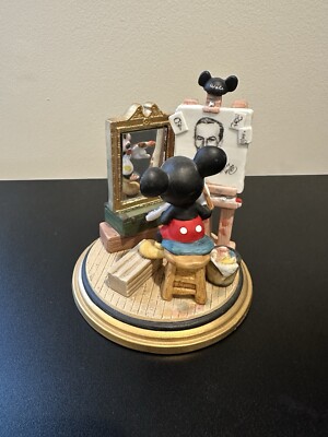*Vintage Disney Self Portrait Mickey Mouse and Walt Disney Figurine | eBay
