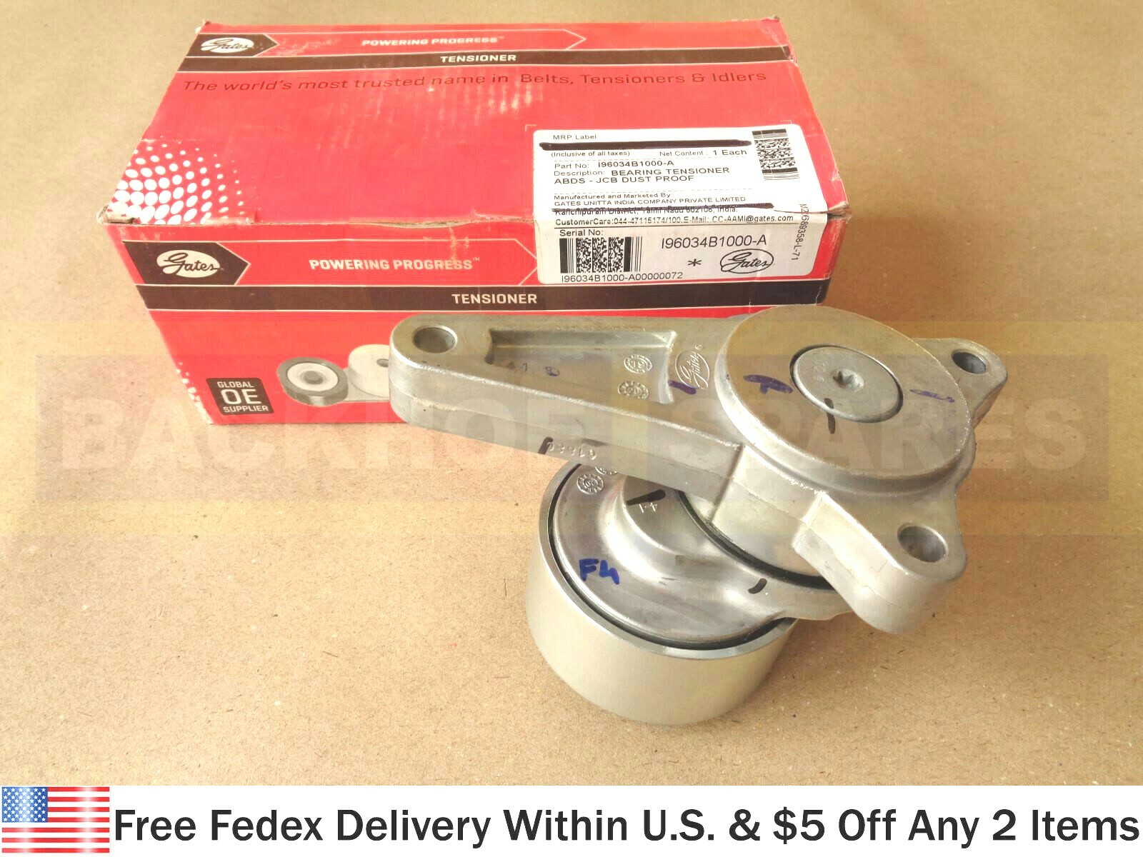 JCB PARTS - GENUINE GATES AUTO TENSIONER (320/08657 320/A8586 320/A8538 ...