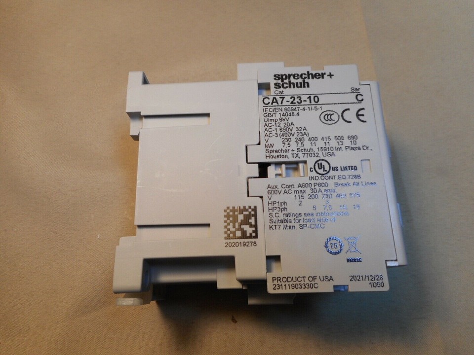 Sprecher + Schuh Contactor CA7-23-10-120 Coil BRAND NEW | eBay
