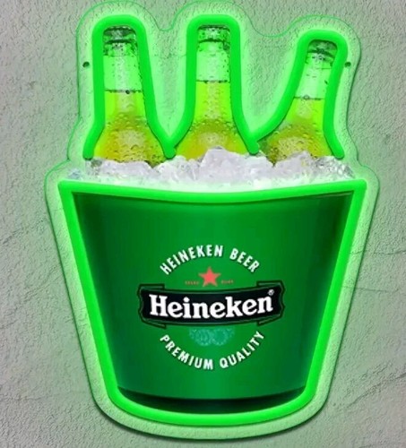 Heineken Beer LED Light Up Sign Bass Fishing Cabin Lake Water Frat ...