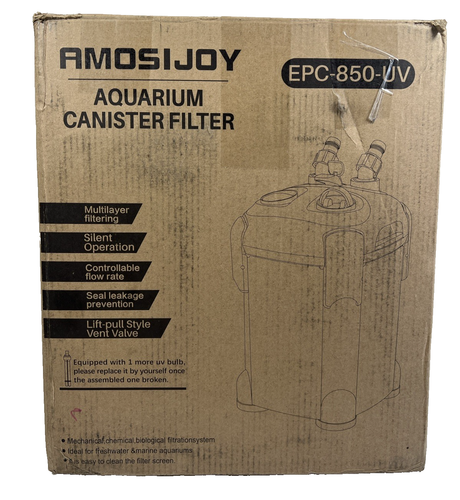 Amosijoy Aquarium Canister Filter EPC-850-UV (Open Box Item) FAST FREE ...