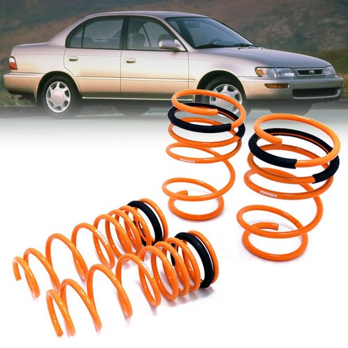 Orange 2" Drop Megan Race Lowering Spring Coil For 93-97 Toyota Corolla ...