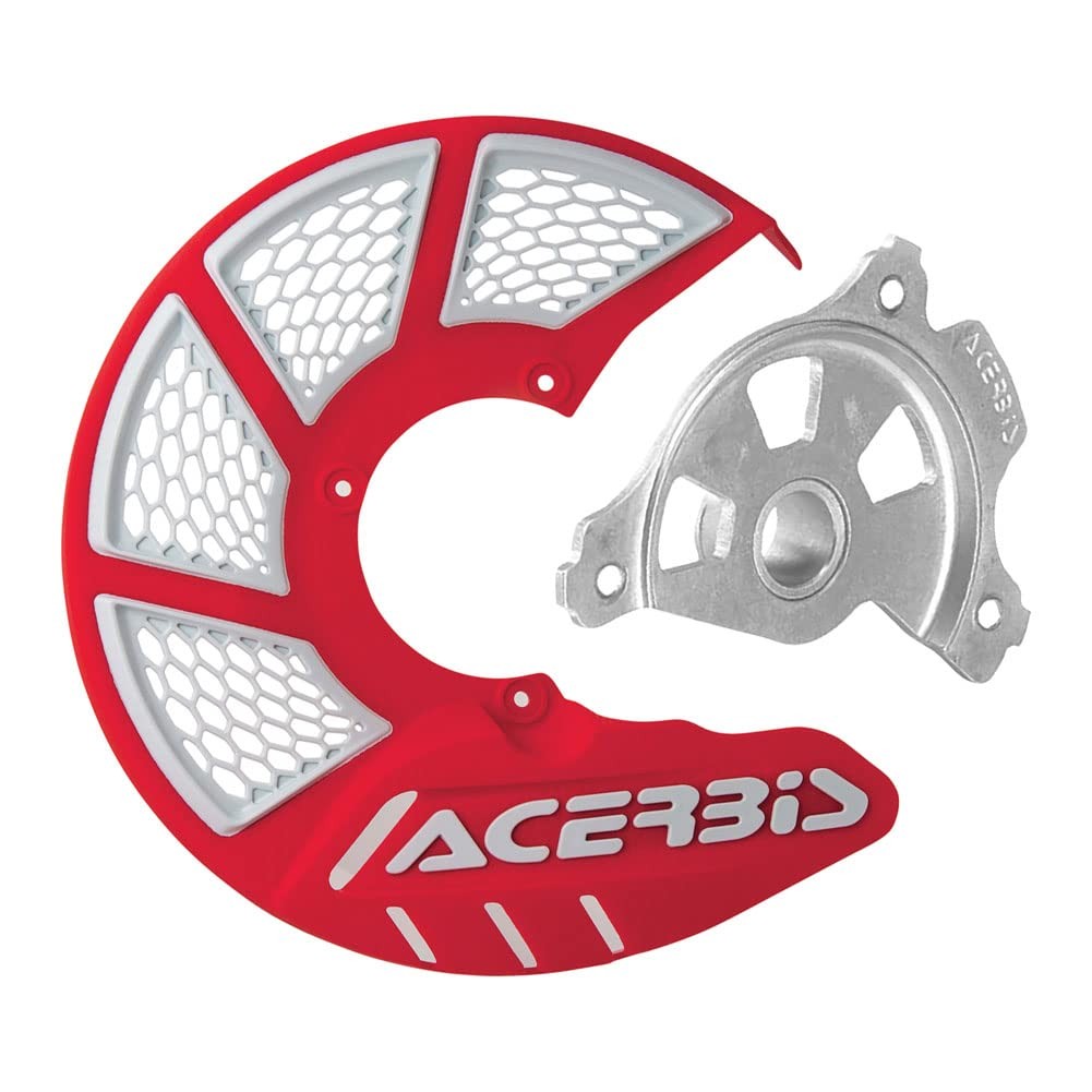 Acerbis X-Brake Vented Front Disc Cover with Mounting Kit Red/White For ...