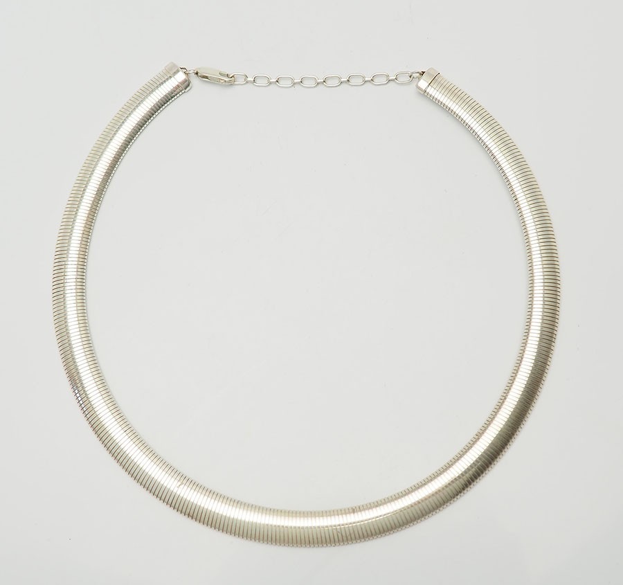 Fun stretchy sterling silver snake chain necklace Italy | eBay UK