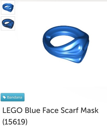 Lego Ninjago Minifigure Face Scarf Bandana Ninja Blue Part # 15619 | eBay