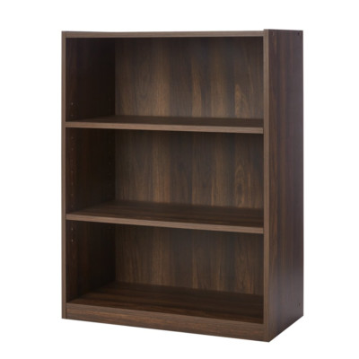 SMALL BOOKCASE BOOKSHELF 3-Shelf Adjustable Shelves Brown | eBay