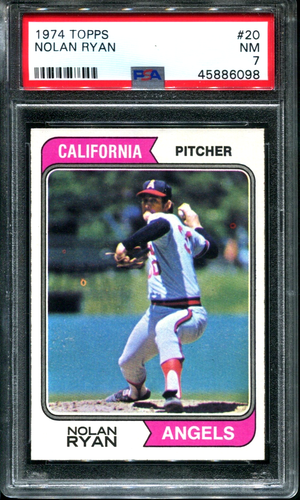 1974 Topps #20 NOLAN RYAN HOF California Angels PSA 7 NM CENTERED! | eBay