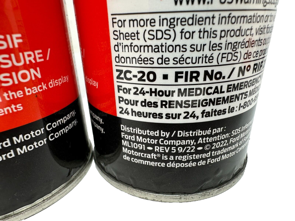 Lot of (2) Motorcraft Engine Shampoo and Degreaser 15 oz. Per Can ZC20 ...