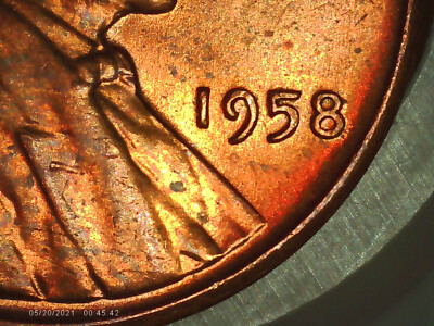 1958 Lincoln Wheat Penny Doubled Die Obverse DDO Very high mint state ...