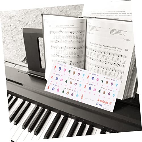 2 Sheets 61 Key Keyboard Stickers Letter Stickers Piano Letter Stickers ...