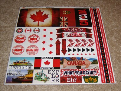 Reminisce Design 12x12 Sticker Sheet ~ Canada | eBay