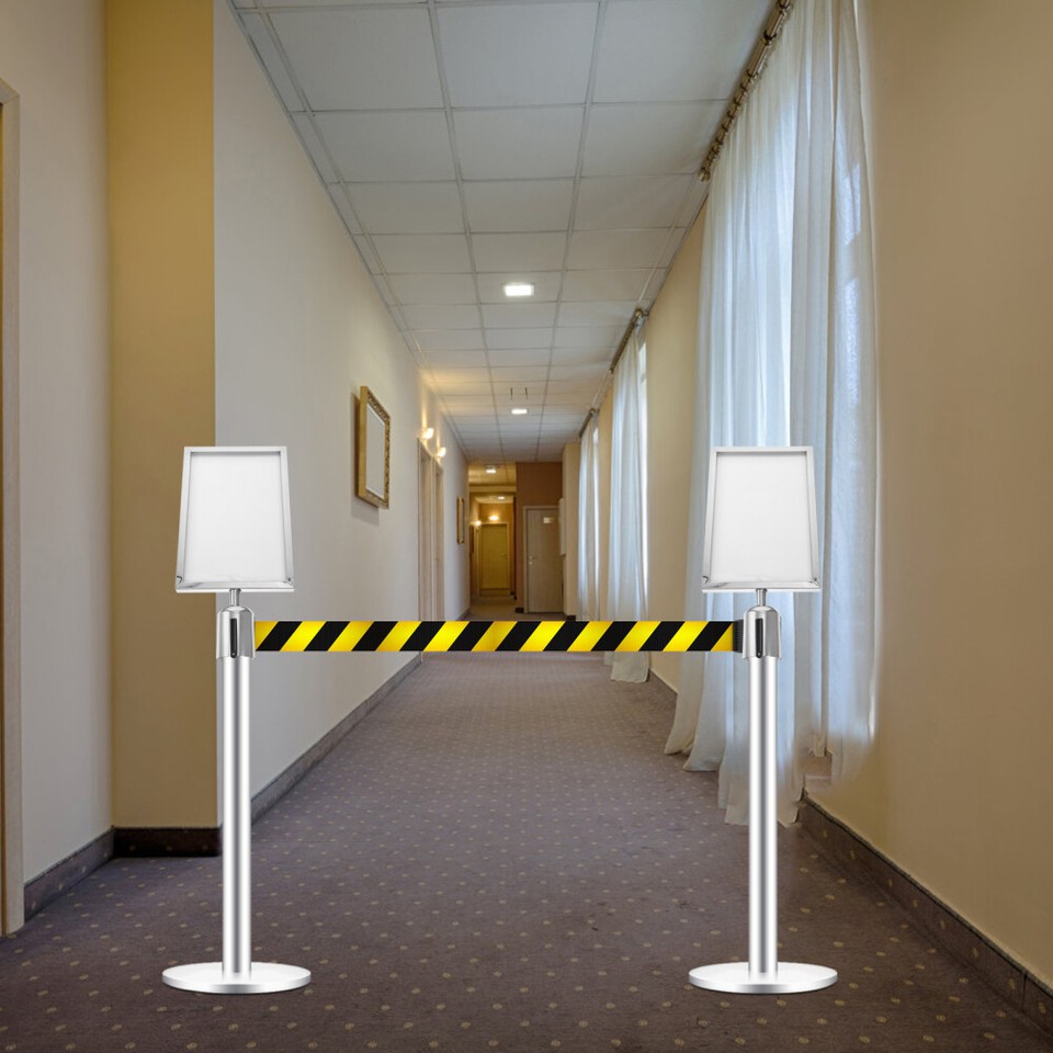 Crowd Control Sign Cordon Post Professional Holder Vertical Frame ...