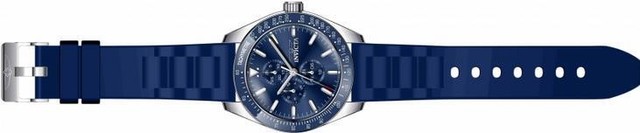 Invicta Aviator 38401 Men's Round Blue Silicone Day/Date Tachymeter ...